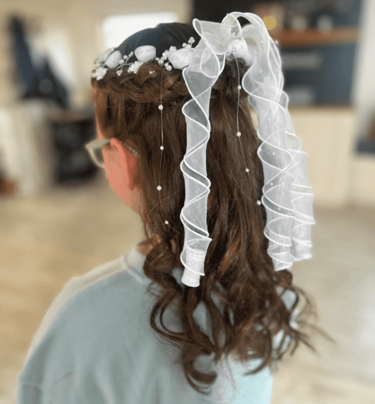 45 Adorable First Communion Hairstyles For Girls