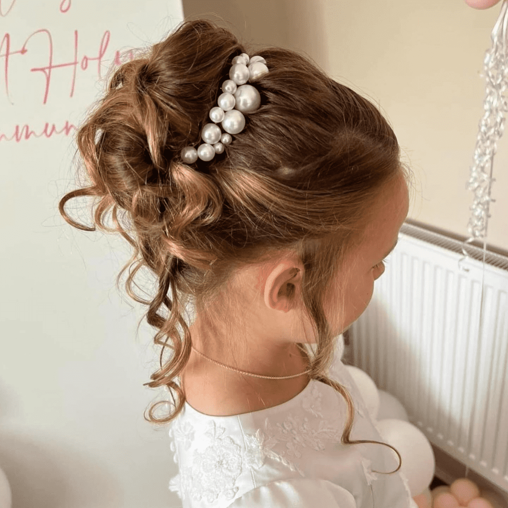 45 Adorable First Communion Hairstyles For Girls